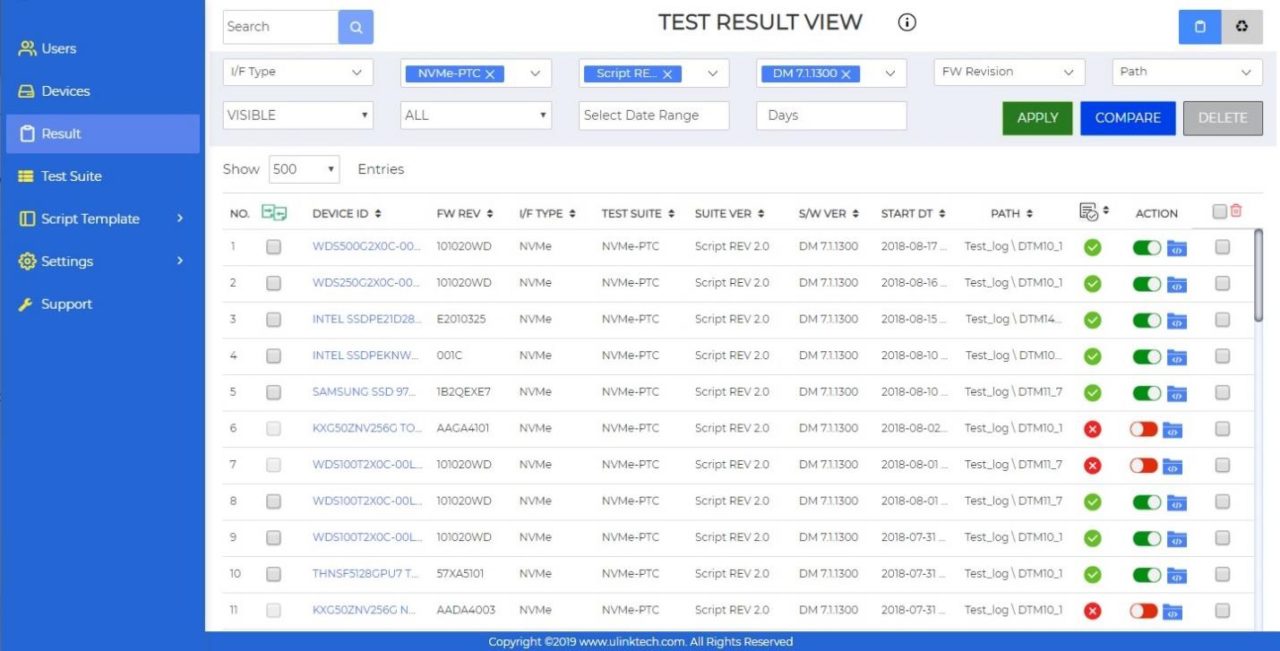 ULINK Test Reporter - ULINK Technology